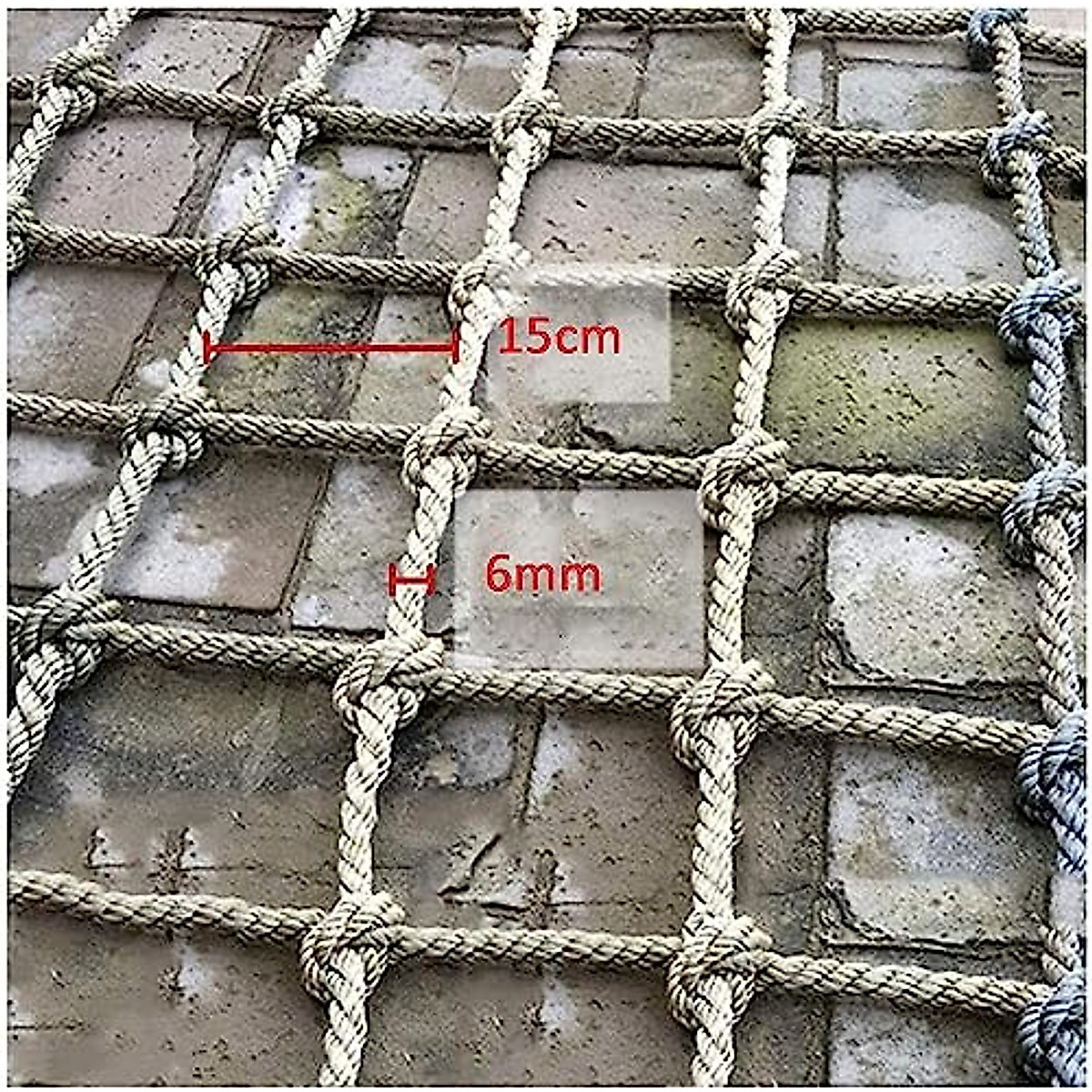 EkiDaz HXRW Rope Net Climbing Net for Kids Cargo Net Obstacle Climbing Net Protective Safety Net Rope Net Playground Sets for Backyards (Size : 3 * 5m(9.9 * 15.15ft))