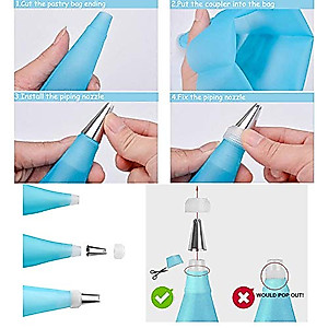 Piping Bag and Tips Cake Decorating Supplies Kit Baking Supplies Cupcake Icing Tips with Pastry Bag for Baking Decorating Cake