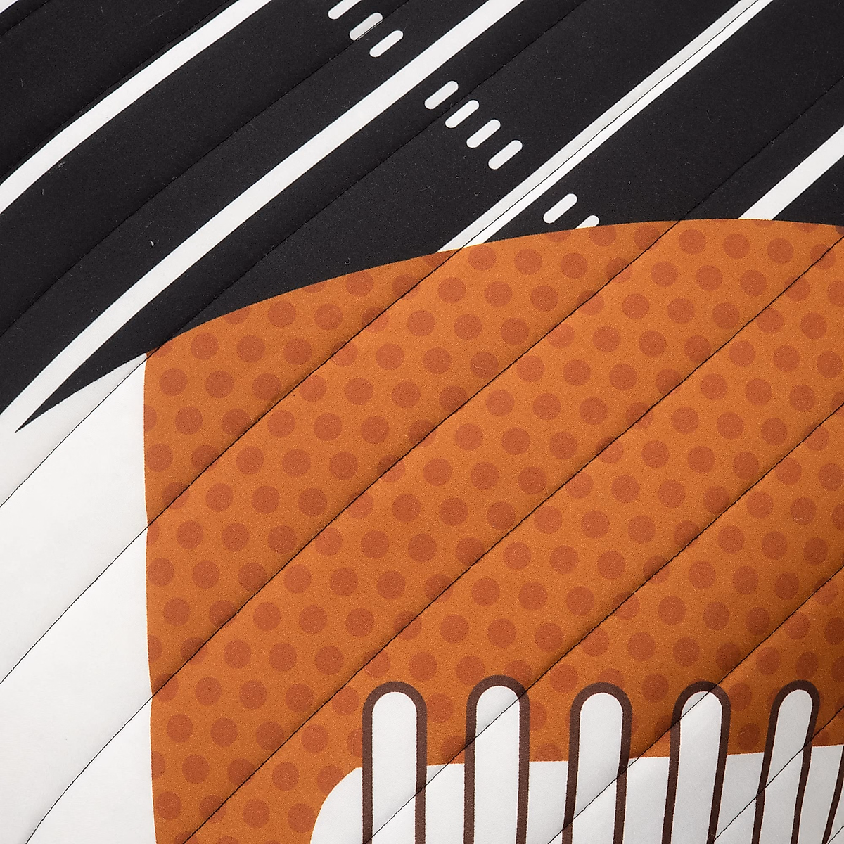 Lush Decor American Football Reversible Oversized Kids 5 Piece Quilt Set, Full/Queen, Black & Navy