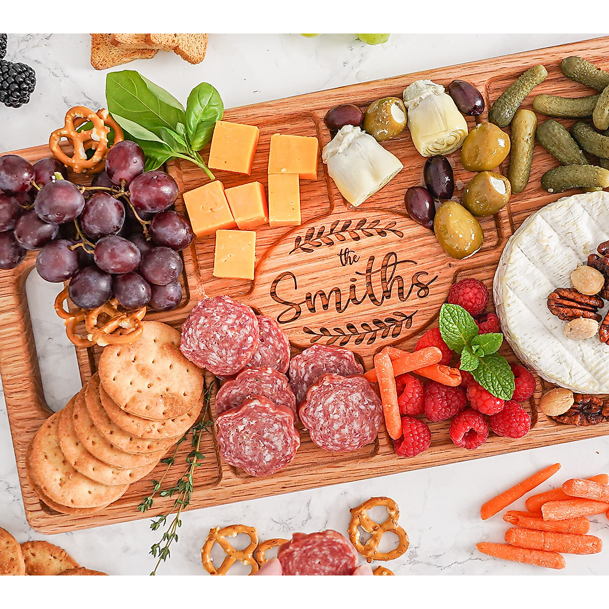 USA Made Personalized Charcuterie Board Engraved - Custom Charcuterie Board Personalized Cheese Board - Charcuterie Boards Personalized Large - Custom Charcuterie Boards Wood Engraved Charcuterie Set