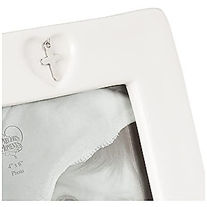Precious Moments Child of God 4 x 6 Ceramic Baptism Charm 183434 Photo Frame, One Size, Multi