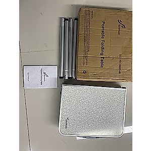 Sportneer Camping Table, Adjustable Height Small Folding Table with Mesh Layer Portable Camp Tables with Aluminum Legs for Outdoor Camp Picnic Beach BBQ Cooking (23.6" L x 15.7" W (3 Height))