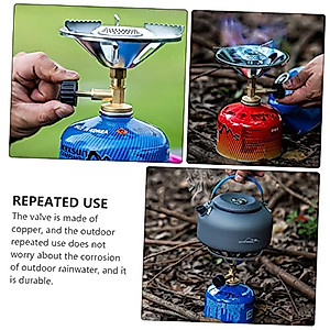 Unomor 3pcs Outdoor Portable Stove Travel Grill Mini Bbq Grill Stainless Steel Cooking Utensils Camping Accessories Outdoor Stove Head Portable Picnic Burner Cooker Burner for Picnic Gas