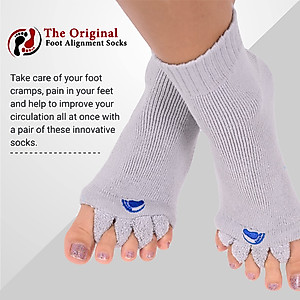 My Happy Feet Foot Alignment Socks with Toe Separators for Men or Women | Multicolor