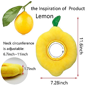 Vehomy Pet Cat Recovery Collar Cat Soft Lemon Neck Cone Adjustable Pet E Collar After Surgery, Wound Healing Protective Cat Elizabethan Collar for Kitten & Puppy