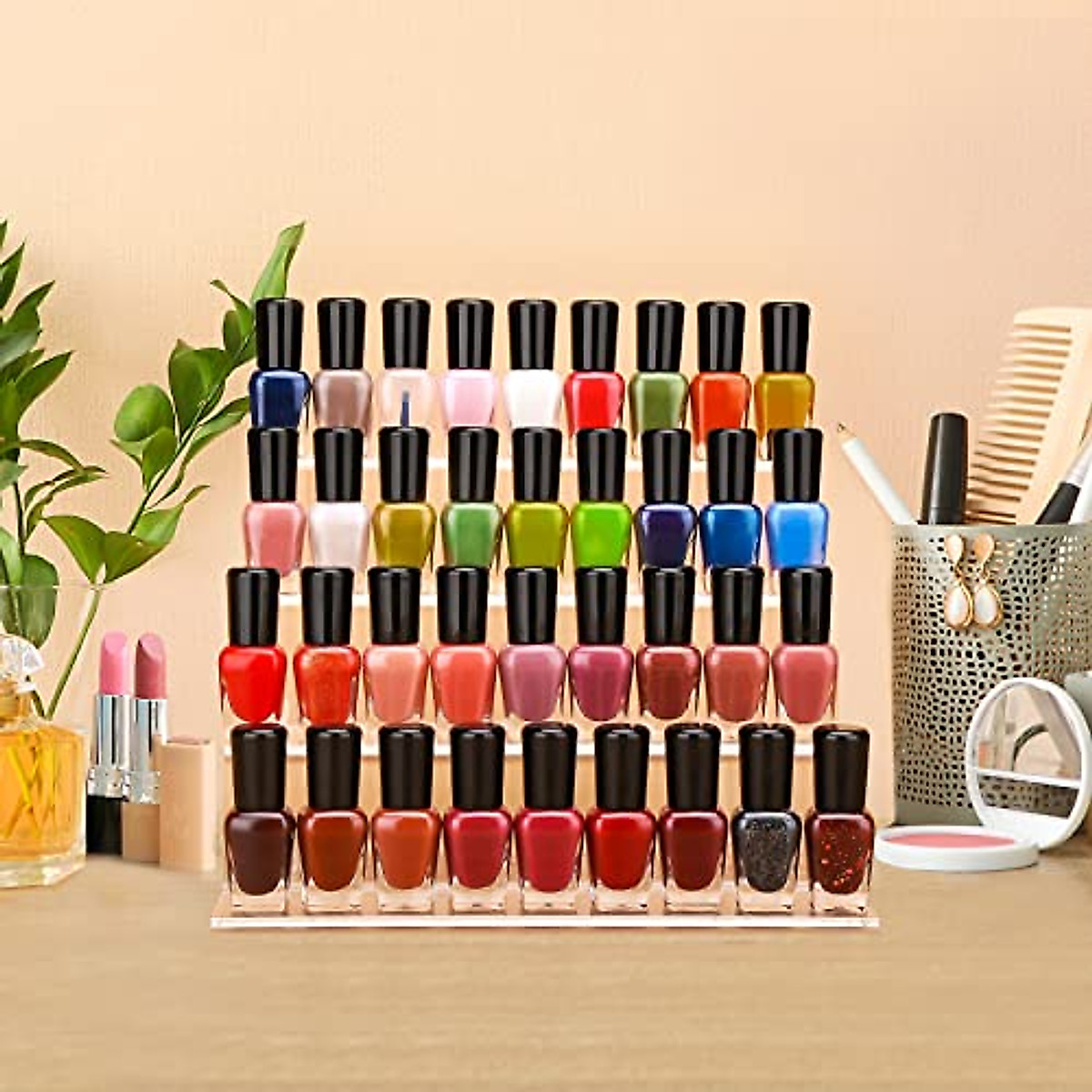 YIDITTHOPE 9 Inch Acrylic Shelf, 4 Tier Perfume and Cologne Organizer, Funko POP Shelves Tiered Riser Display Stand, Acrylic Display for Decoration