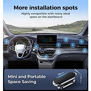Magnetic Phone Mount for Car【Upgrade 8X Magnets】 Strong Magnet Universal Car Mount, Dashboard 360° Rotation for iPhone 13 12 Pro XR XS Plus Samsung Galaxy Note S21/S21+ & All Phone & Mini Tablets