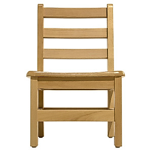 RRI Goods Kids Wooden Chair Set, Fully Assembled Youth Ladderback Wood Chairs for Children, 13" Seat Height for Ages 6-9 (Set of Two)