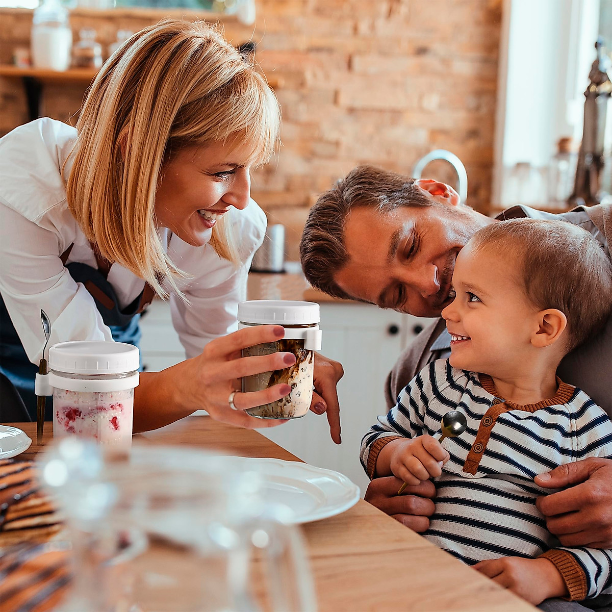 Homevio Overnight Oatmeal & Yogurt Containers Set