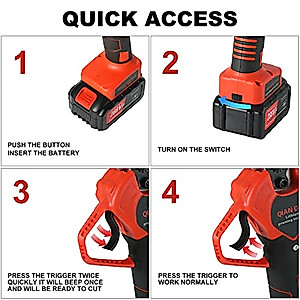 WBLLGG Electric Pruning Shears with Brushless Motor, 2 Pack Backup 4000 mAh Rechargeable Battery, Professional Electric Scissors for Cutting Branches, 4-6 Working Hours, Max Cutting Diameter 1.6 Inch