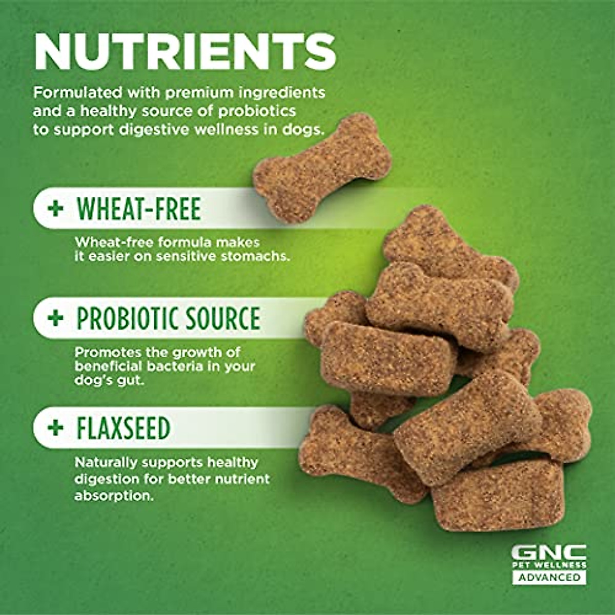 GNC for Pets Advanced Bundle of Nerves Dog Supplements - Dog Chew, Dog Calming Supplements, Digestion Supplements for Dogs - 90 Count Soft Chew Dog Supplements for Calming and Digestive Support