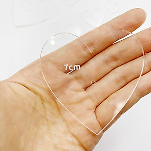 Set of 6 Heart Shape Acrylic Sashiko Stencils for Hand Quilting and Embroidery (Heart)