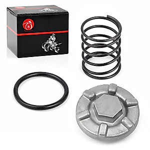 Oil Drain Plug & Oring & Spring Compatible with YAMAHA Raptor 350 Warrior 350 Big Bear 350 400 Grizzly 400 450 600 Kodiak 400 450 Rhino 450 Wolverine 450 1990-2014 4HC-15351-00-00 90501-18576-00