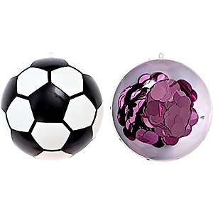 Gender Reveal Confetti Soccer Ball, Pink and Blue, for Baby Boy Girl Gender Reveal Party. Great Photos Opportunity