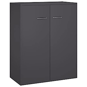 SEASD Sideboards and Buffets Cabinet with Storage Home Decor Gray 23.6"x11.8"x29.5" Chipboard