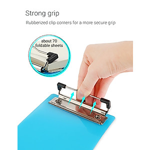 Mini Clipboard, Mymazn Small Clipboard 4.7x7.3 Inch Pretty Cute Clipboard Memo Size Pocket Clipboard Tiny A6 Clip Boards Plastic (5 Pack)