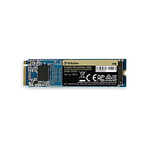 Verbatim 256GB Vi3000 PCIe Gen 3.0 X4 NVMe M.2 2280 Internal SSD, 70871