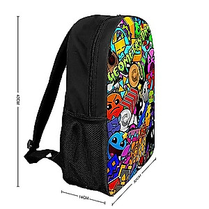 gscm Geo_metry Da_sh Backpack 17Inch Anime Cute Bookbag Unisex Outdoor Travel Bags Casual Laptop Daypack