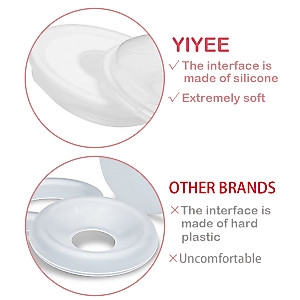 YIYEE Breast Shells Milk Saver for Breastfeeding, 4 Pack BPA Free Breast Shield Nursing Cups Protect Sore Nipples Breast Milk Collection Shells
