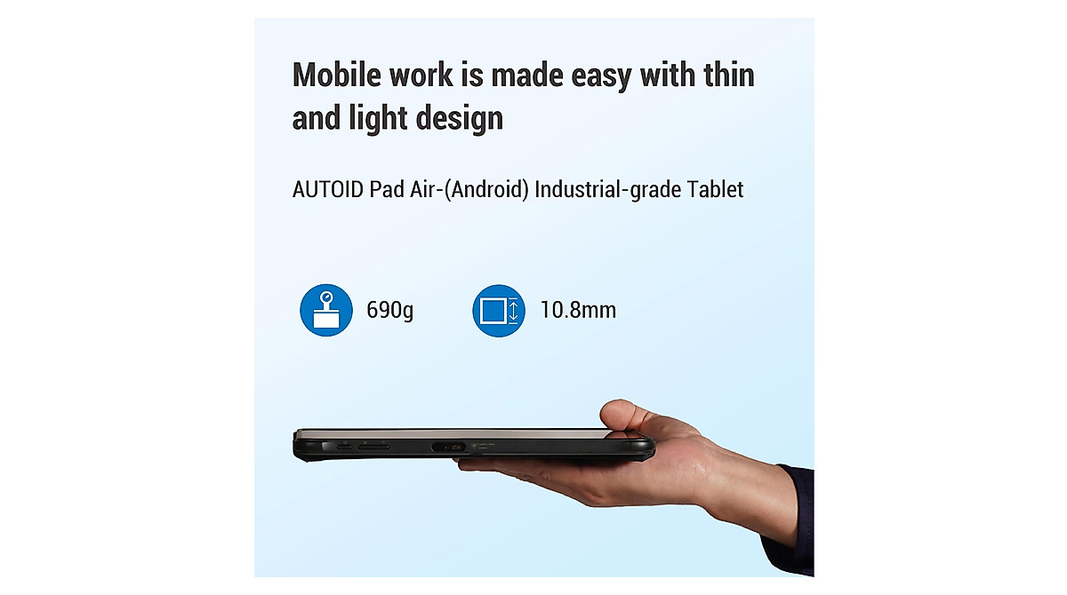 Seuic AUTOID Pad Air Industrial Rugged Slim Tablet 10.1-inch FHD+ Display [4+64/Android 9 ...