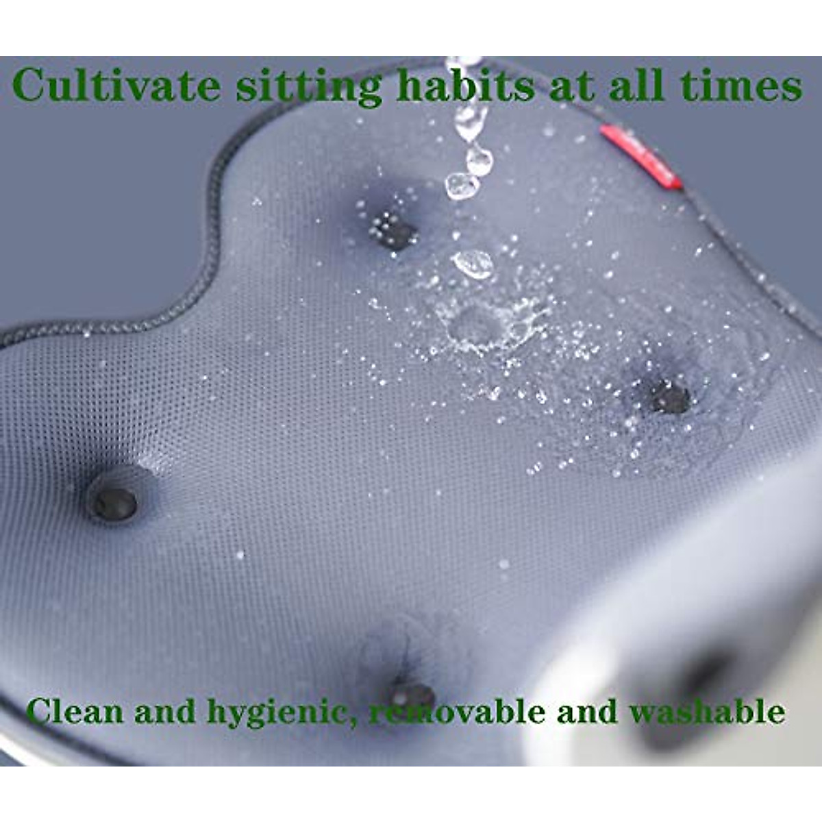 Orthopedic Seat Cushion and Lumbar Support Pillow for Office Chair Memory Foam Car Seat Cushion with Washable Cover Ergonomic Desk Chair Cushion,Gray