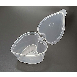 Kbraveo 40 Packs Slime Containers, Heart Shaped Slime Storage Containers With Lids for 20g Slime DIY Art Craft Making