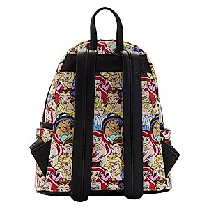 Loungefly Disney Princesses Allover Print Womens Double Strap Shoulder Bag Purse