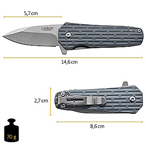 Camillus Wedge 5.75" Folding Knife, 2.25" Drop-Point Blade, Slate Blue (19399)