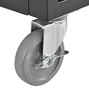 Global Industrial Mobile Security LCD Computer Cabinet Enclosure, Black, 24-1/2"W x 22-1/2"D x 62-3/4"H