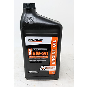 Generac A0001412874 5W20 Full Synthetic Engine Oil Quart (Pack of 2)