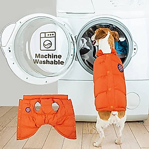 Kuoser Dog Winter Coat Padded Vest, Windproof Dogs Puffer Jacket, Warm Soft Puppy Cold Weather Clothes Doggie Insulated Outwear, Lightweight Pet Winter Outdoor Costume for Small Medium Dogs, XS-XL