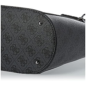 GUESS womens Noelle Small Elite Tote, Coal, One Size US