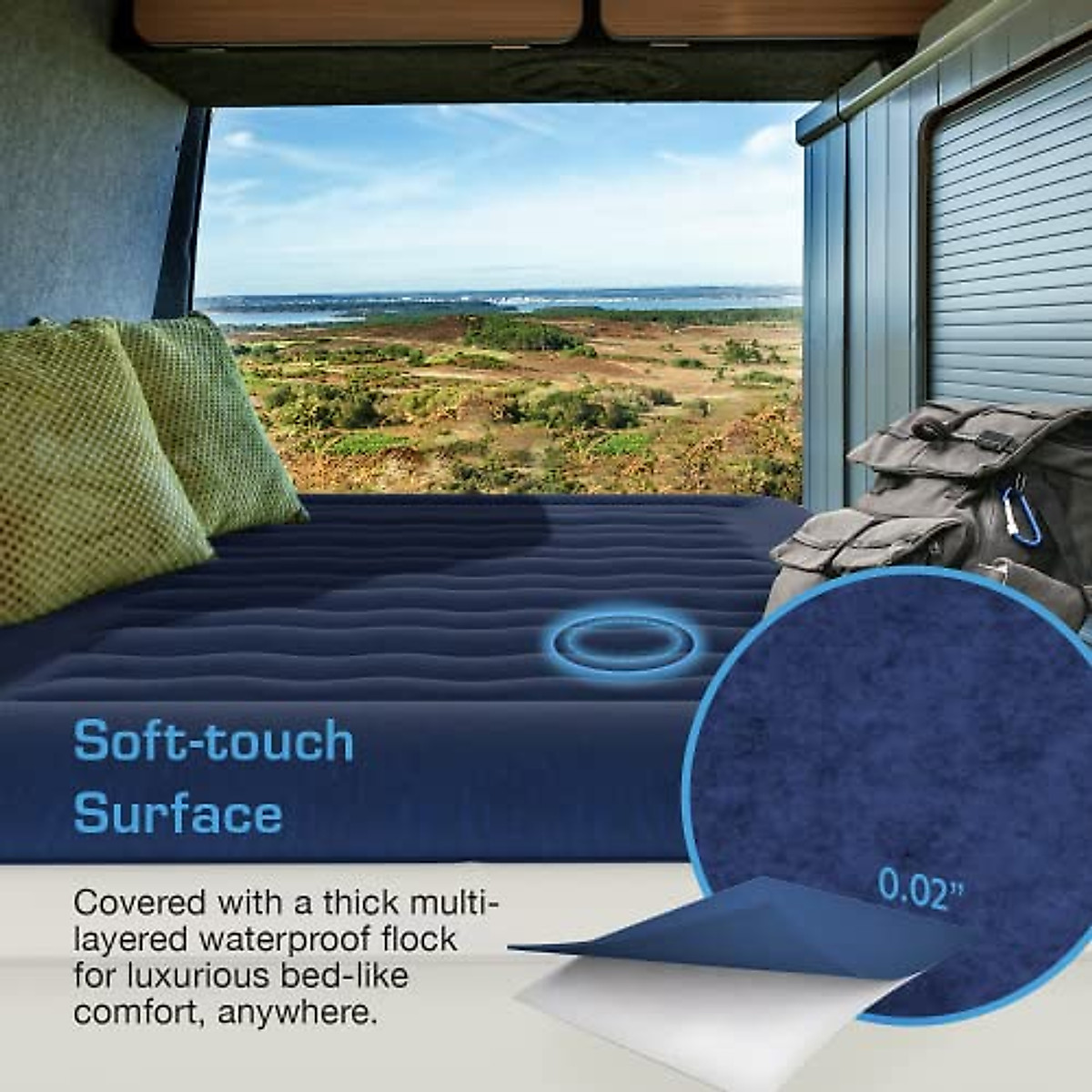 Active Era Luxury Twin Size Air Mattress (Single) - Elevated Inflatable Air Bed, Electric Built-in Pump, Raised Pillow & Structured I-Beam Technology, Height 21"