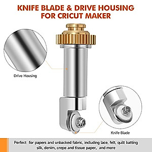 KIEZCAIT Rotary Blade with Drive Housing for Cricut Maker, Perfect Cricut Maker Accessory for Sewing Projects, Cloth, Denim, Burlap, Silk, Crepe, Tissue Paper and More