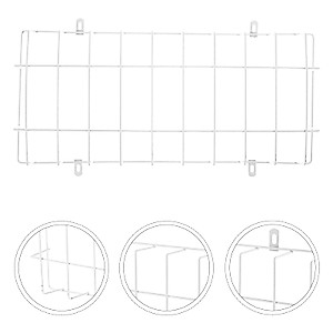 OSALADI 4pcs Emergency Light Protection Cover Steel Wire Guard Air Conditioner Cage Home Installation Supply Light Protective Cover Exit Sign Protector White Wire Cover Wall Mounted