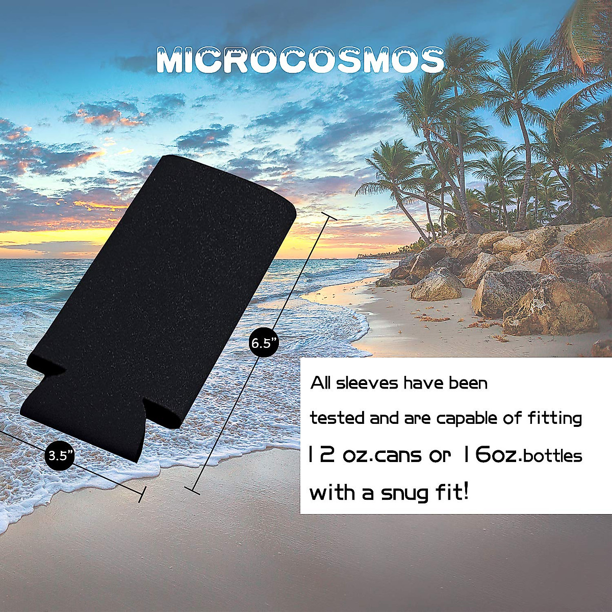 12 Pcs Slim Can Coolers, 12 oz Plain Bulk Collapsible Soda Cover Coolies, DIY Personalized Sublimation Sleeves for Weddings, Bachelorette Parties