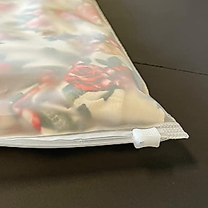 LOONAK Frosted Clear Zipper Plastic Poly Bags Matt 50pcs for Apparel Packaging Bags, Clothing, Sweaters, Hoodie, Women Shoes, Sewing Projects, T-Shirts, Shirts, Skirt, Cosmetics and Documents (9.84x11.81 in)