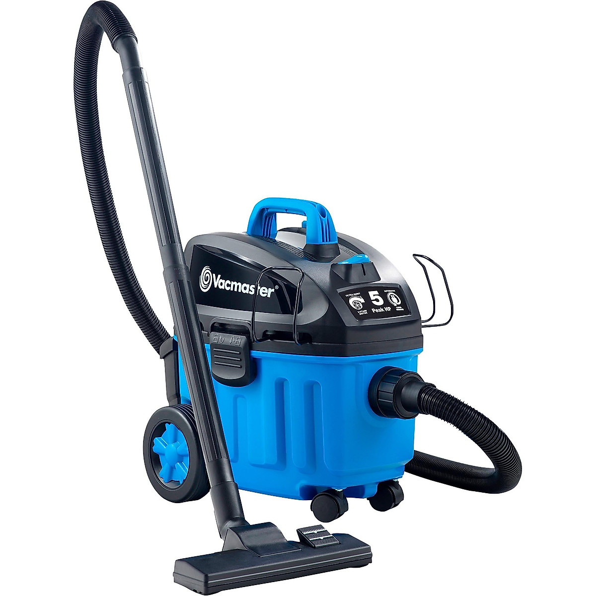 Vacmaster 4 Gallon, 5 Peak HP Household Vac w/Pet Hair Rake Wet/Dry Vacuum (VF409), Blue