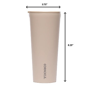 Corkcicle Classic Triple Insulated Coffee Mug with Lid, Desert, 24 oz – Stainless Steel Travel Tumbler Keeps Beverages Cold 9+hrs, Hot 3hrs – Cupholder Friendly Travel Coffee Tumbler
