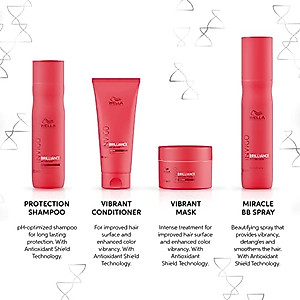 Wella Professionals Invigo Brilliance Shampoo & Conditioner Set For Coarse Hair, For Color Protection & Color Vibrancy