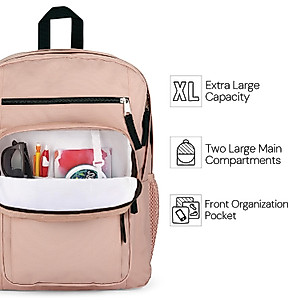 JanSport Big Student Backpack-School, Travel, or Work Bookbag-with 15-Inch-Laptop Compartment, Black, One Size