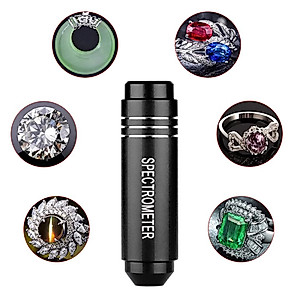 Handheld Spectroscope, Gemological Grating Diffraction Spectroscope, Eyepiece 5nm, Objective Lens 4nm, for Quick Gemstone Identification