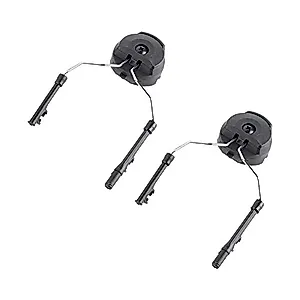 Helmet Rail Adapters,1 Pair Headphone Adapter Tactical Helmet Headset Adapter Compatible with Comtac Headset 360 Degree Rotating