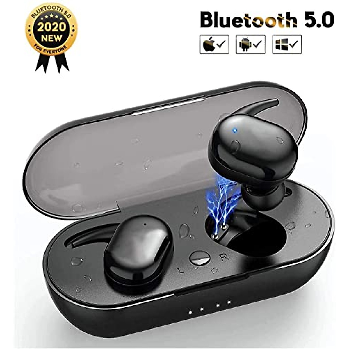 THOMAS DIXON Wireless Earbuds Bluetooth Headphones 5.0 Earphones, IPX6 Waterproof Bluetooth Earbuds THOMAS DIXON 0
