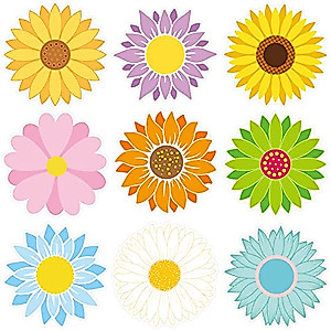 54pcs Sunflower Cutouts Summer Cut-Outs Flower Bulletin Board Decoration for Party Classroom Home