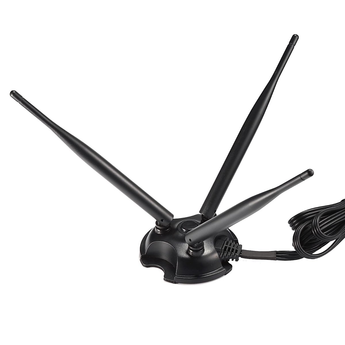 Eightwood 2.4GHz 5GHz Dual Band WiFi Antenna, 3 RP-SMA Connector WiFi 6 Antenna Magnetic Base for PC Desktop Computer, PCIe WiFi Card, WiFi Wireless Router, Mobile Hotspot, External WiFi USB Adapter