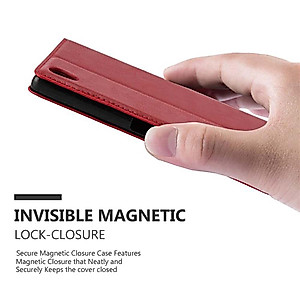 Cadorabo Book Case Compatible with Sony Xperia Z5 Premium in Apple RED - with Magnetic Closure, Stand Function and Card Slot - Wallet Etui Cover Pouch PU Leather Flip