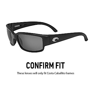 IKON LENSES Replacement Lenses For Costa Caballito (Polarized) - Fits Costa Del Mar Caballito Sunglasses (Ice Blue)