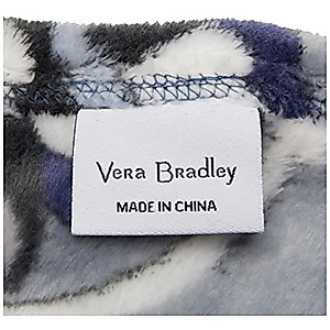 Vera Bradley Women's Oversized Fleece Plush Throw Blanket, Plaza Tile, King
