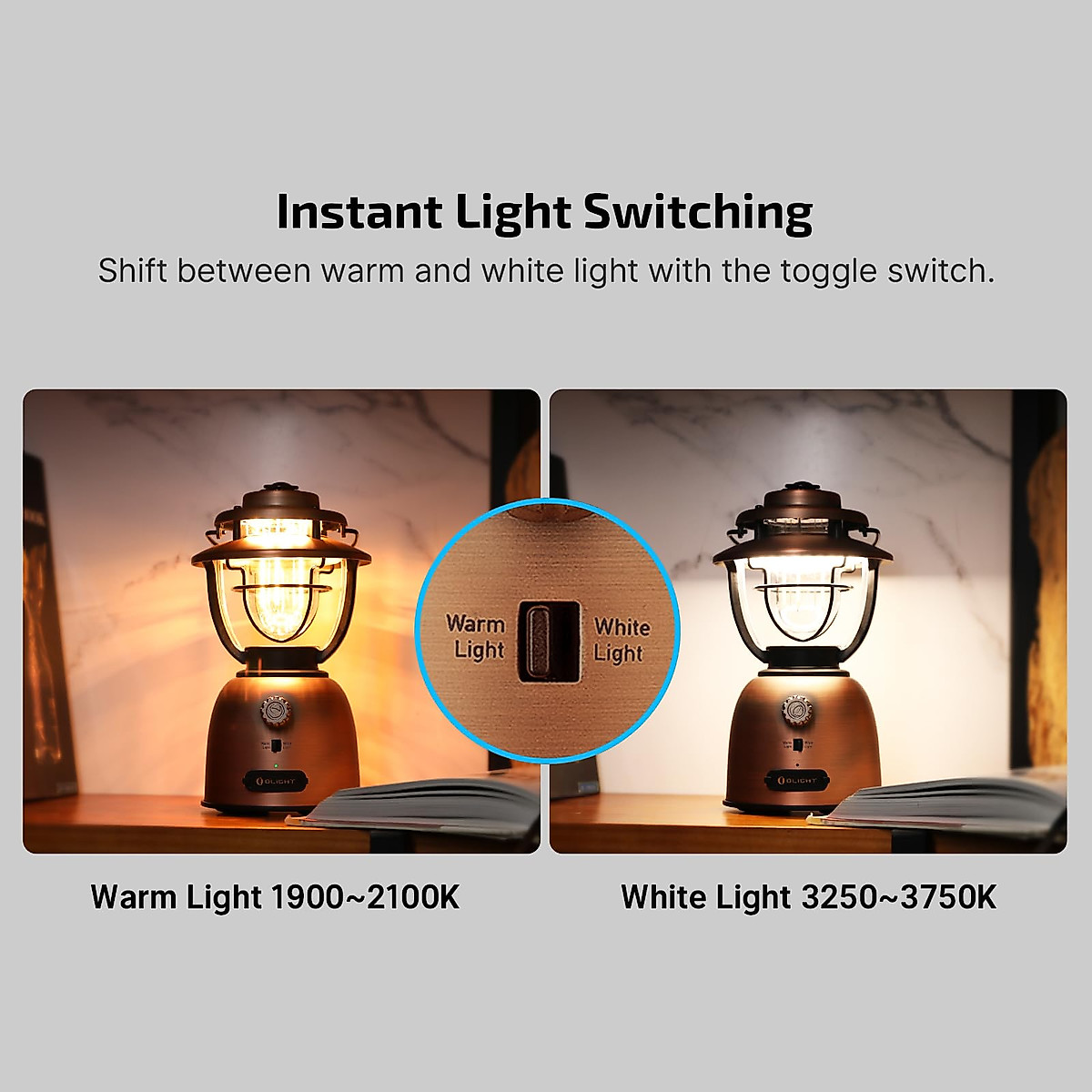 OLIGHT Olantern Stretch Camping Lanterns, 500 Lumens Stretchable LED Flashlights with Dual Light Source Bundle with Olantern Classic Mini LED Camping Lantern, Lightweight Rechargeable Lantern Flashlig